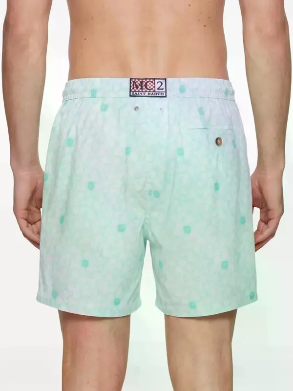 MC2 SAINT BARTH Floral Print Swim Shorts - Blue