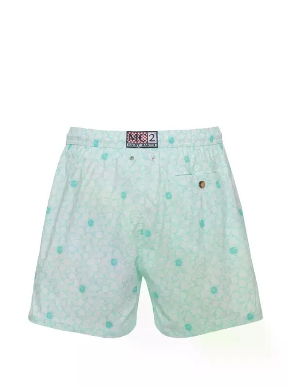 MC2 SAINT BARTH Floral Print Swim Shorts - Blue