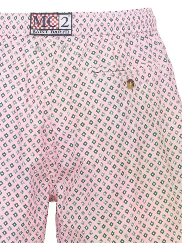 MC2 SAINT BARTH Swim Shorts With Geometric Print