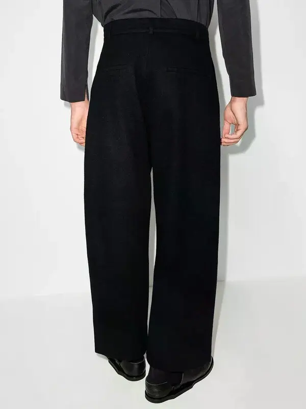 Studio Nicholson Sorte Wide-leg Wool Trousers
