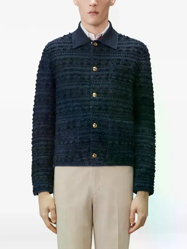 Thom Browne 4-bar Tweed Utility Shirt Jacket