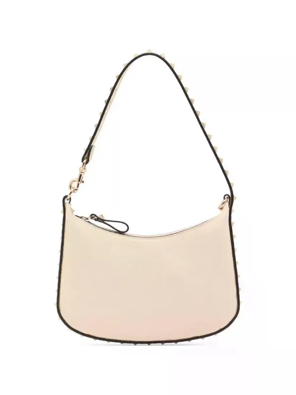 Valentino Garavani Mini Rockstud Bag In Grainy Calfskin - Neutrals