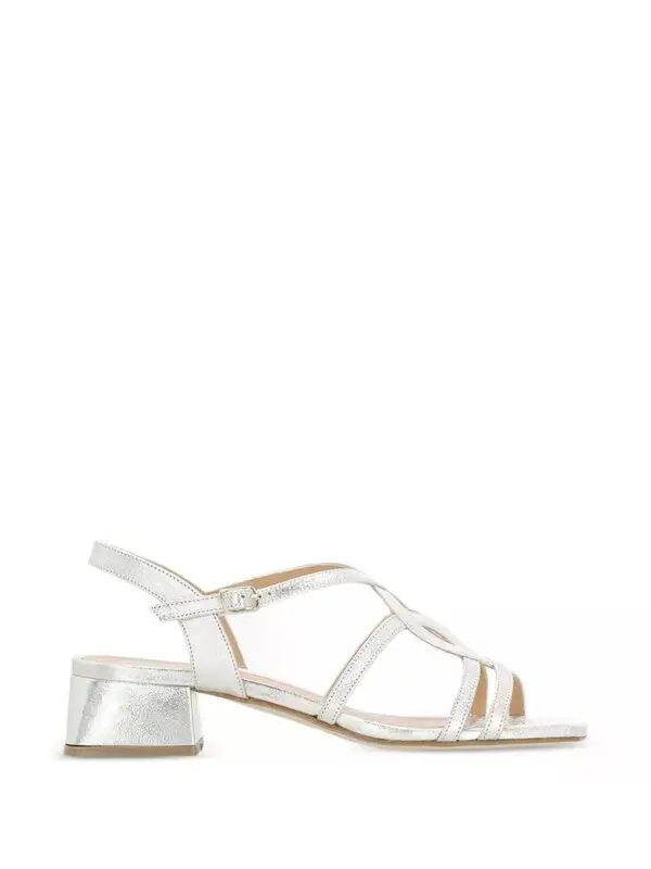 JULIE DEE Metallic-effect Strappy Sandals