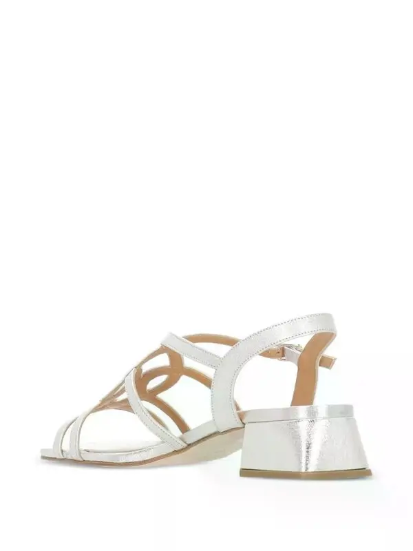 JULIE DEE Metallic-effect Strappy Sandals