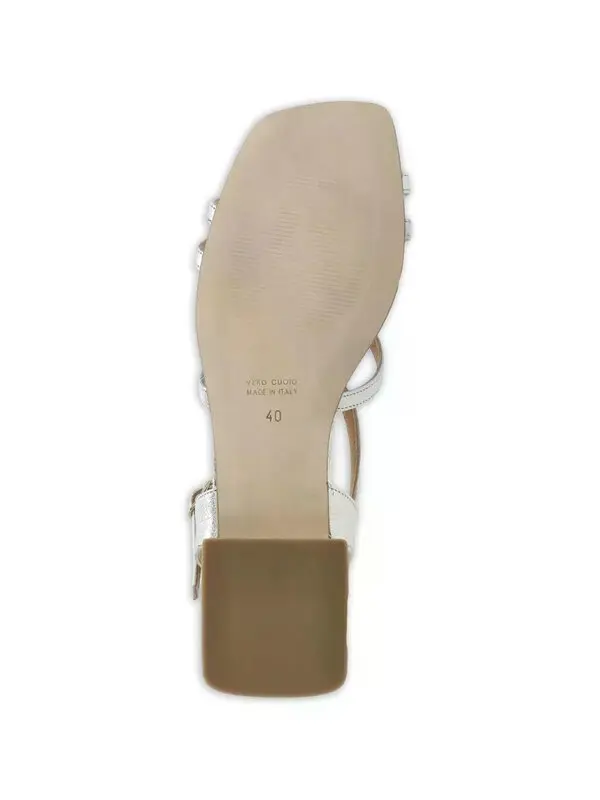 JULIE DEE Metallic-effect Strappy Sandals