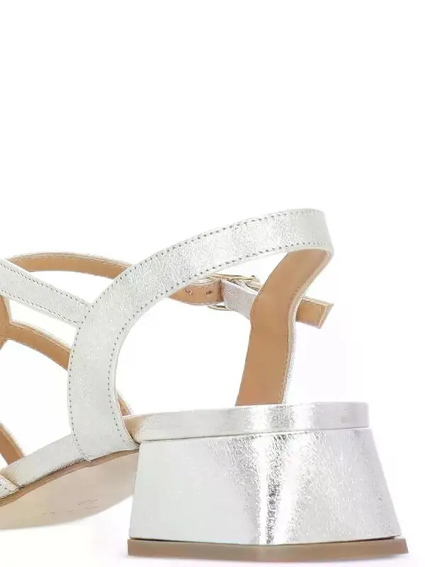 JULIE DEE Metallic-effect Strappy Sandals