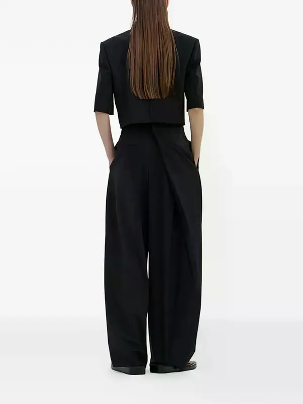 JUUN.J Cropped Jacket With Peak Lapels