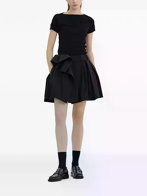 JUUN.J Ribbed Boat-neck T-shirt