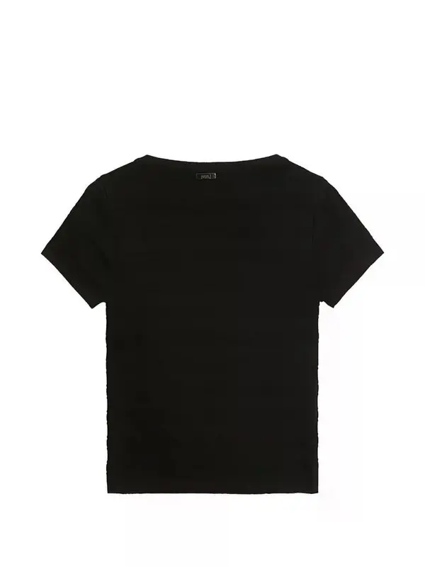 JUUN.J Ribbed Boat-neck T-shirt