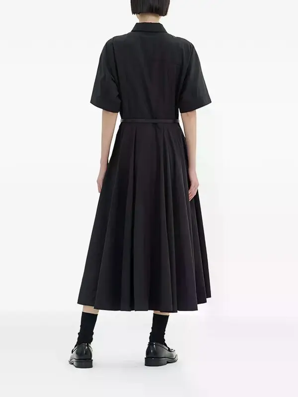JUUN.J Belted Pleated Shirt Dress
