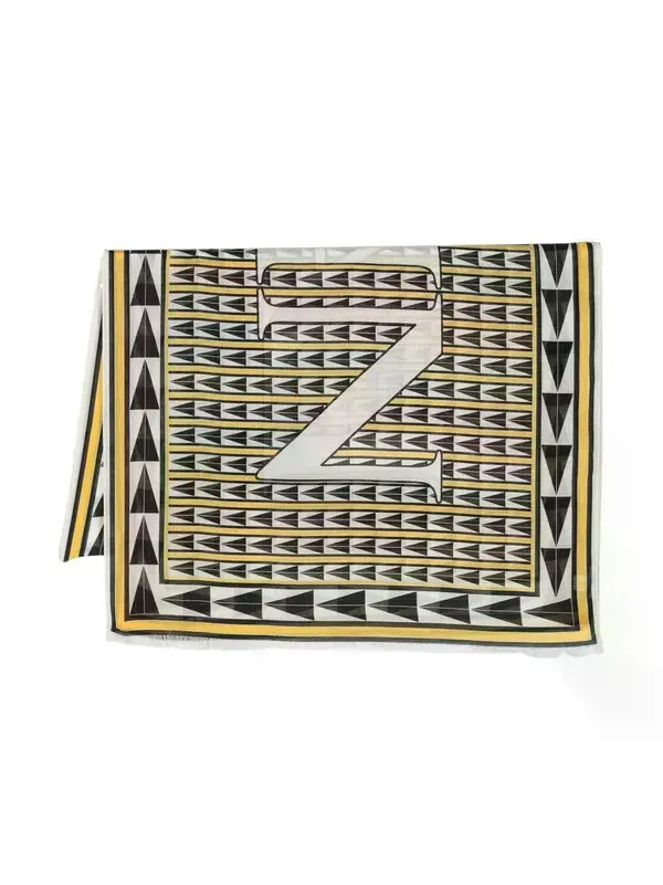 LANVIN Geometric-print Fringed Scarf