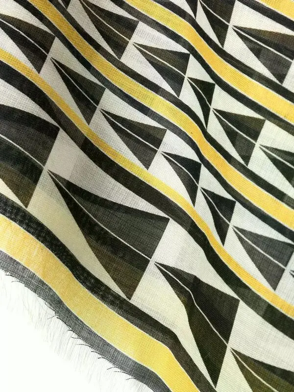 LANVIN Geometric-print Fringed Scarf
