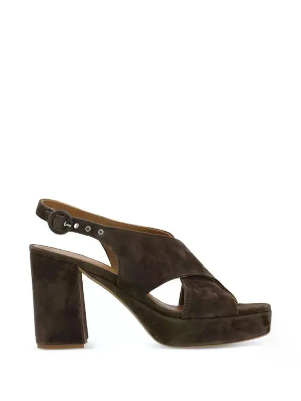 JULIE DEE Suede Heeled Sandals