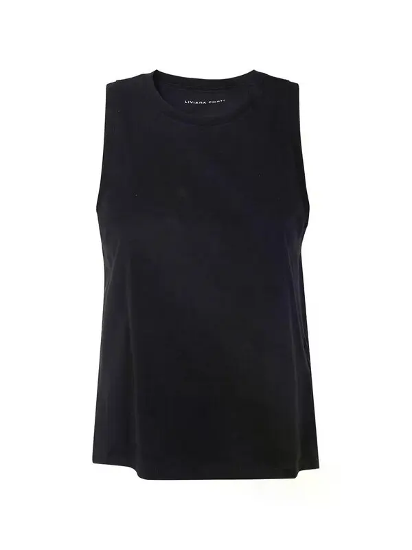 Liviana Conti Sleeveless Tank Top With Logo Patch