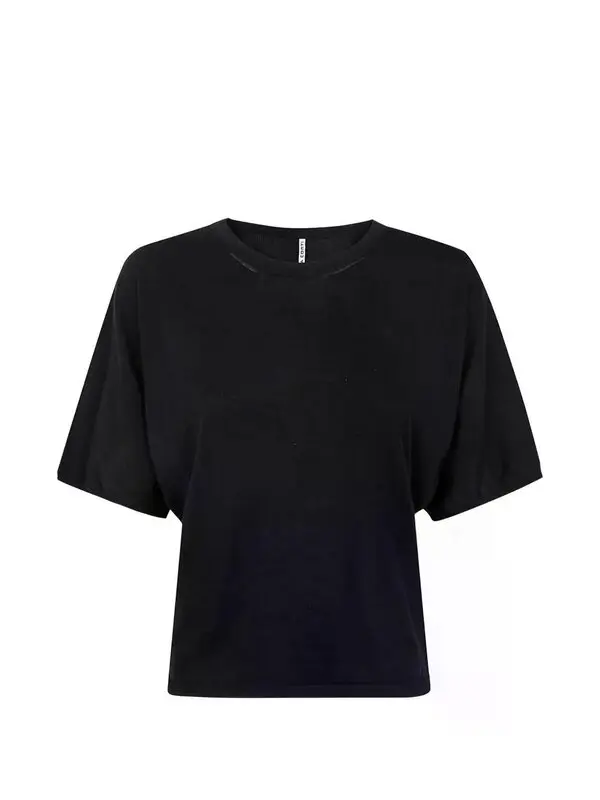 Liviana Conti Fine-knit Short-sleeved T-shirt - Black