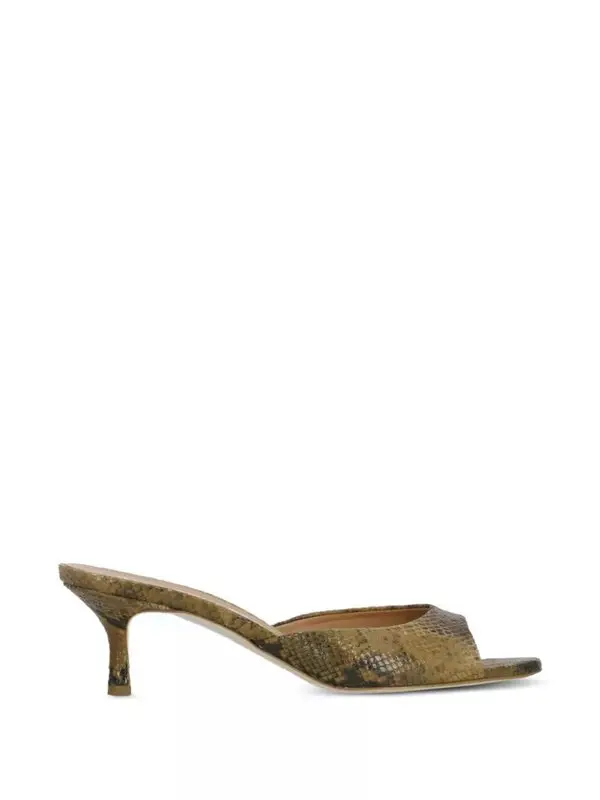 THE SELLER Snakeskin-effect Open-toe Sandals - Brown