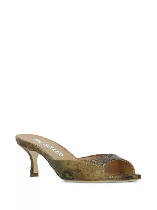 THE SELLER Snakeskin-effect Open-toe Sandals
