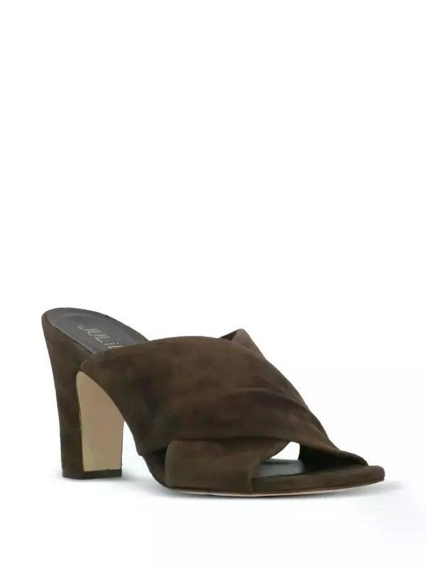 JULIE DEE Suede Crossover Sandals