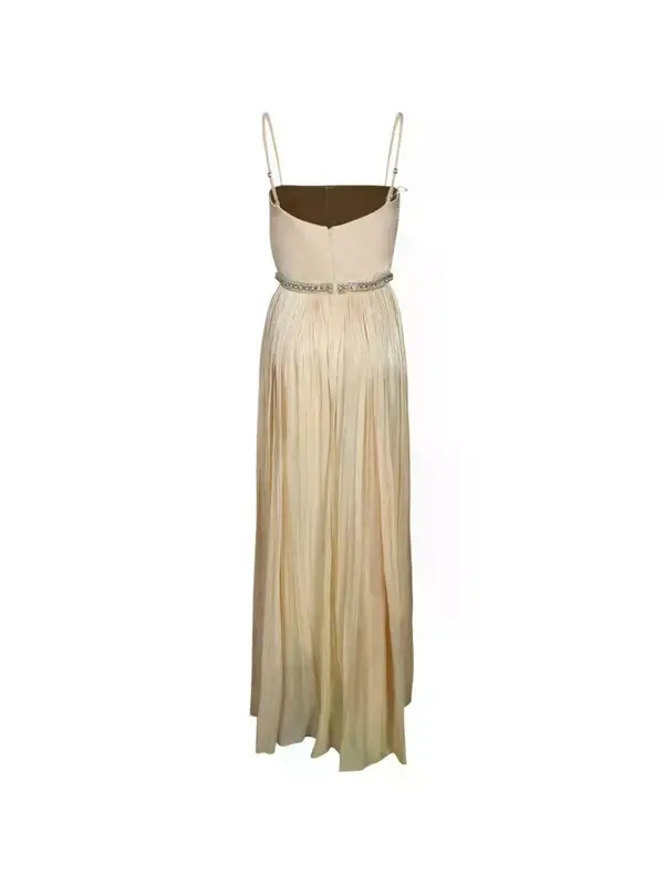 NISSA Crystal-embellished Pleated Dress