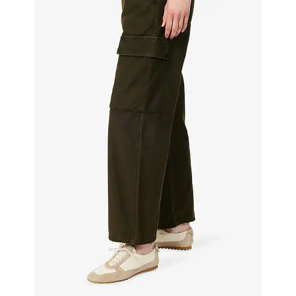 Citizens Of Humanity Esme Cargo Cotton Trousers - Moss