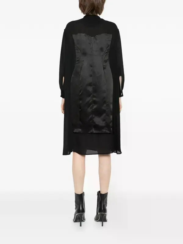 Undercover Satin-panelled Layered Dress