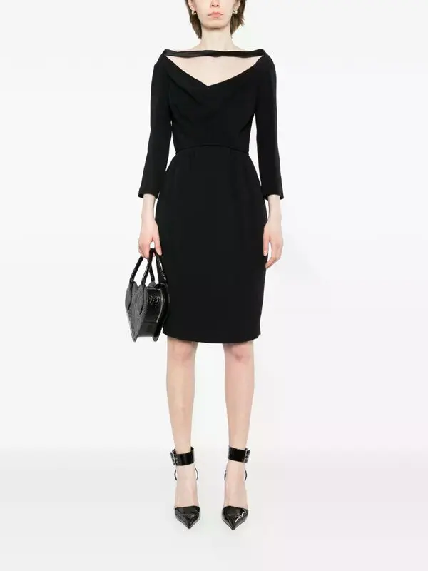 Dsquared2 Cowl Neck Three-quarter Sleeve Dress