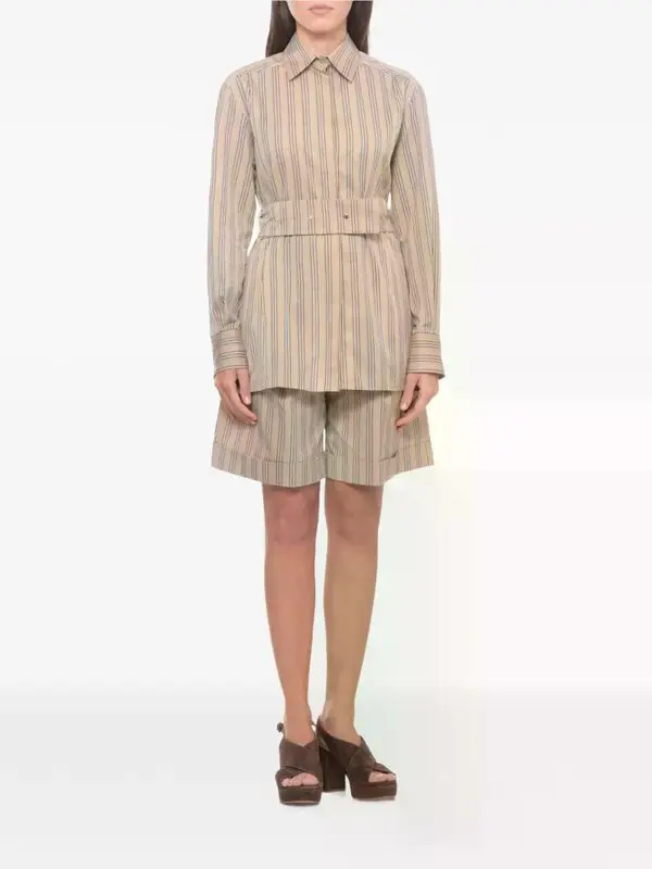 Antonelli Firenze Striped Belted Shirt