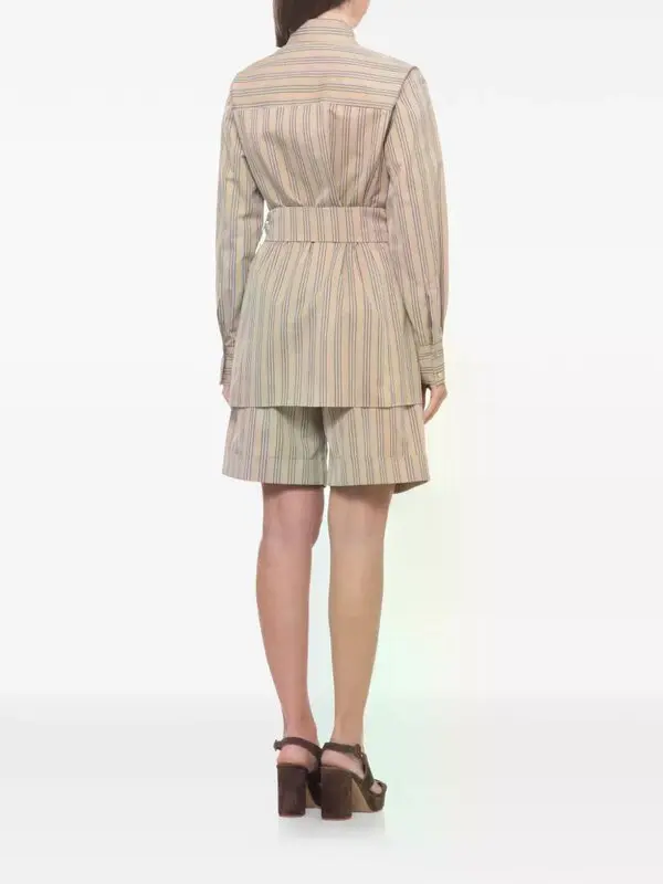 Antonelli Firenze Striped Belted Shirt