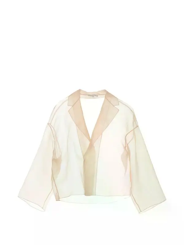 Antonelli Firenze Emma Sheer Silk Jacket - Neutrals