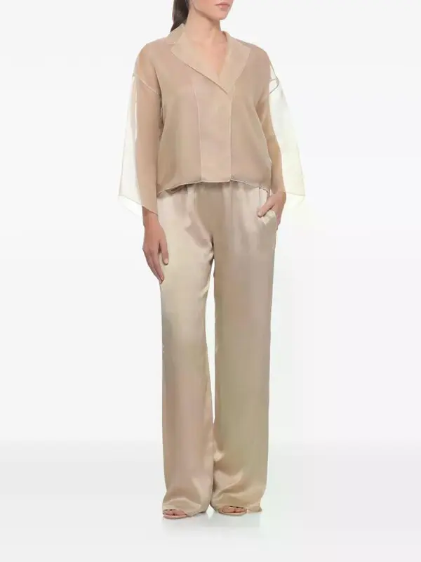 Antonelli Firenze Emma Sheer Silk Jacket - Neutrals