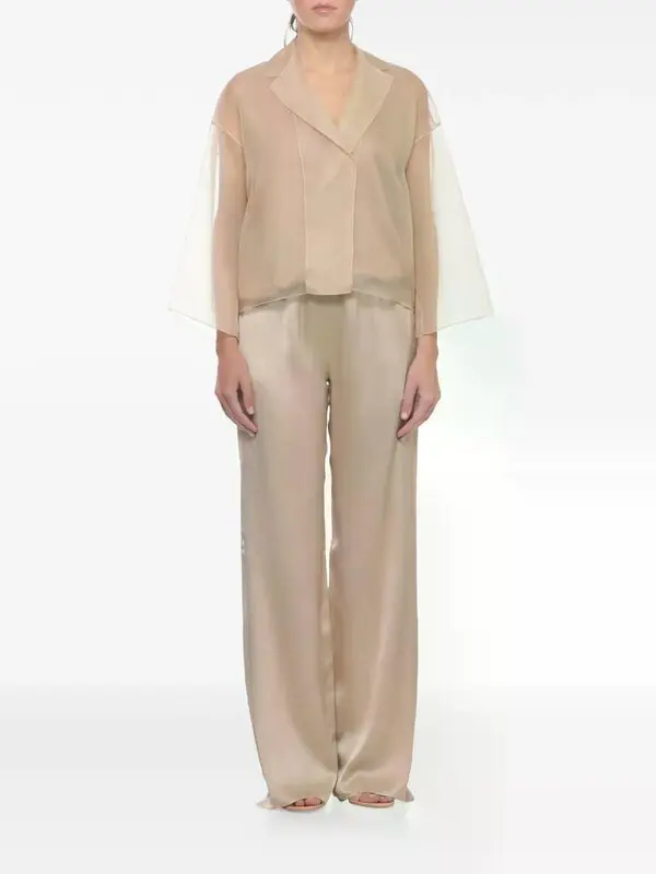 Antonelli Firenze Emma Sheer Silk Jacket - Neutrals