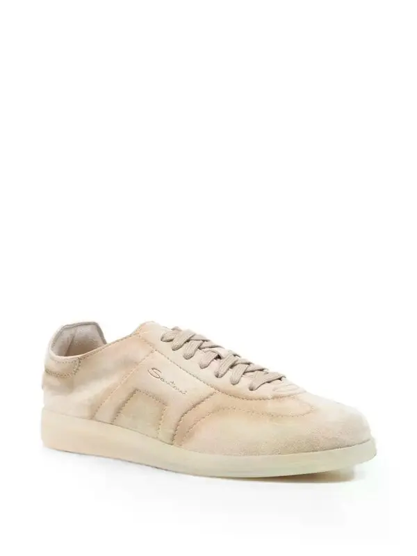 Santoni Logo-debossed Panelled Sneakers