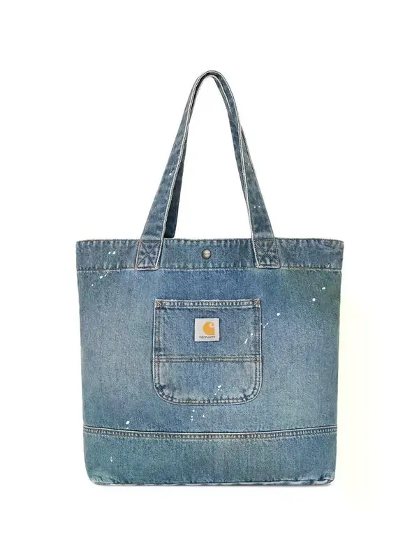 Carhartt Work In Progress Logo-label Denim Tote Bag