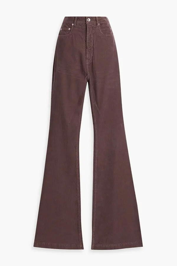 Rick Owens Bolan Cotton-corduroy Flared Pants