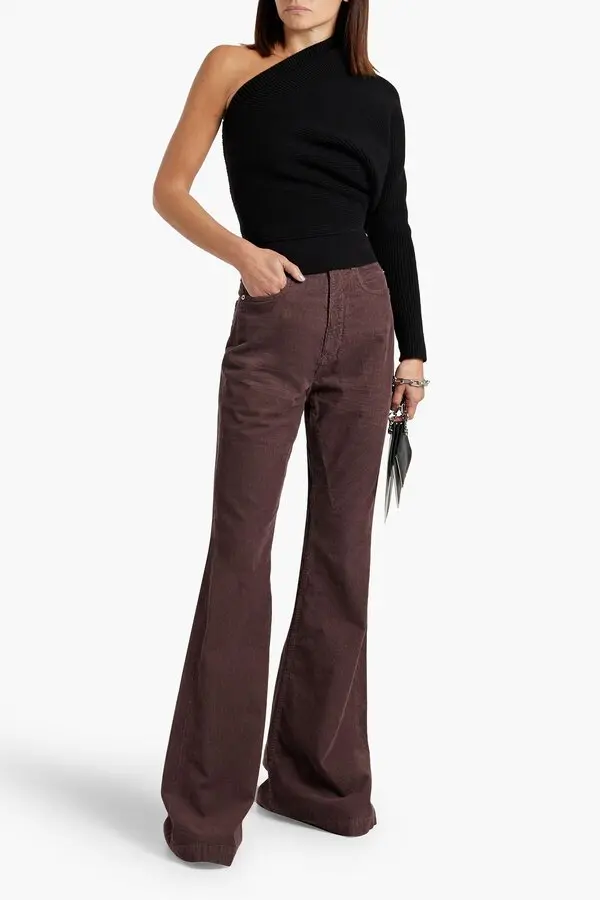 Rick Owens Bolan Cotton-corduroy Flared Pants