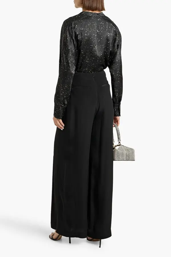 Vince Printed Satin Blouse