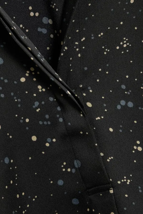Vince Printed Satin Blouse