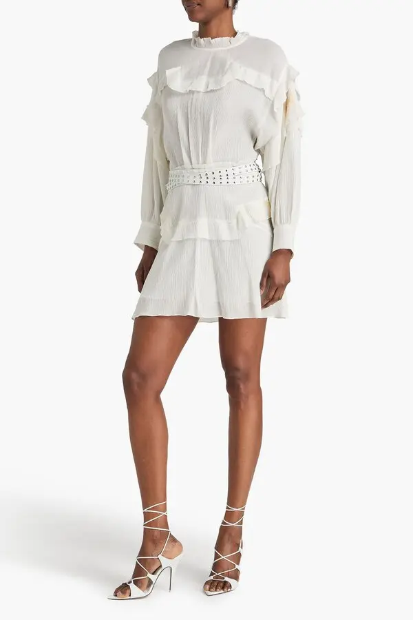 Isabel Marant Étoile Ruffled Metallic Cotton-blend Mini Dress
