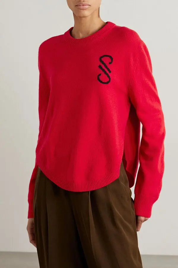 Proenza Schouler Wool Intarsia Knit Sweater