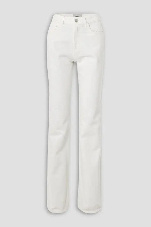 Coperni Embellished High-rise Straight-leg Jeans - White