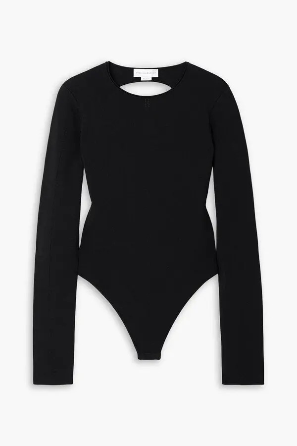Stella McCartney Open-back Knitted Bodysuit - Black