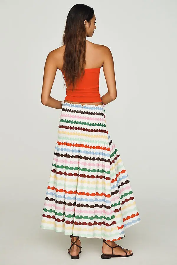 SIXXTA 100% Cotton Shirred Skirt