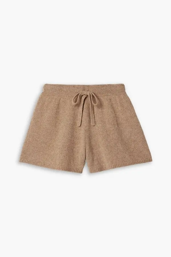 THE ELDER STATESMAN Cashmere Shorts - Camel