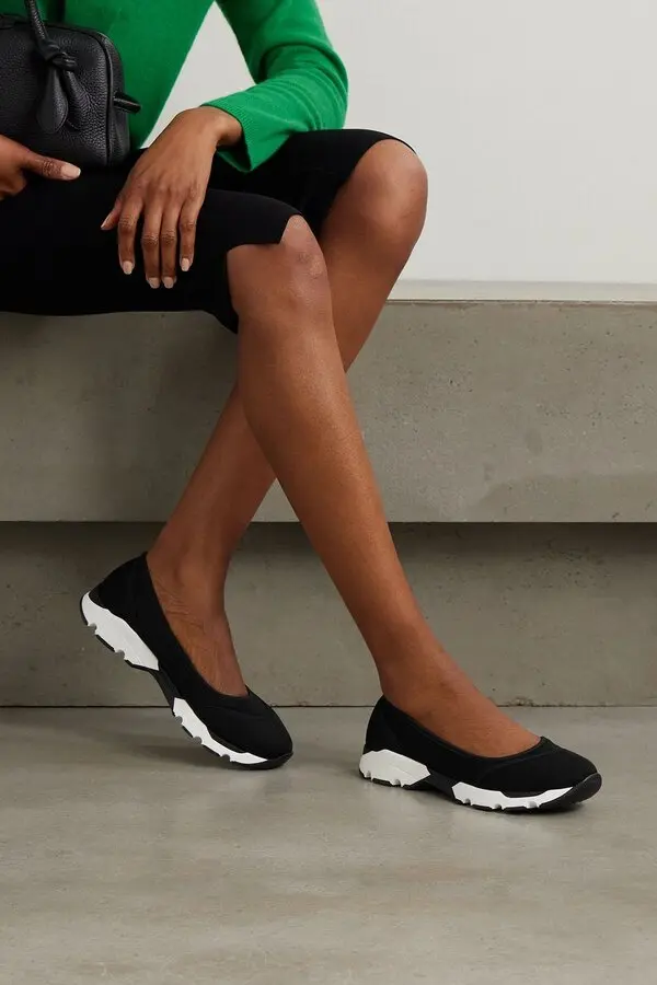 Staud Gino Paneled Neoprene Ballet Flats