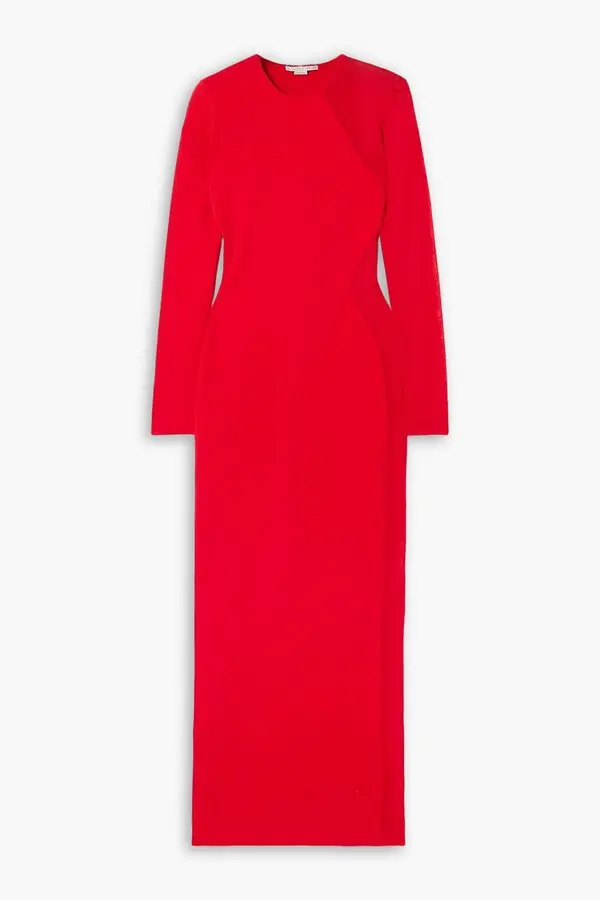 Stella McCartney Paneled Knitted Midi Dress