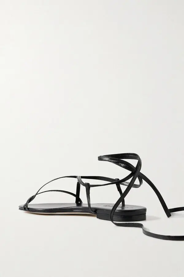 AeydĒ Penny Leather Tie Fastening Sandals