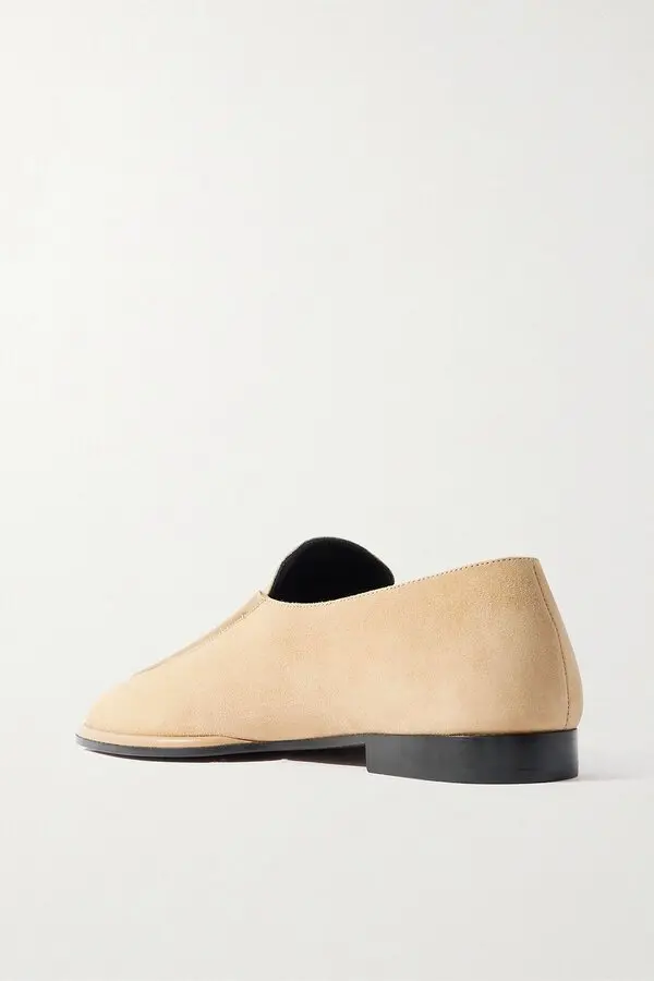 NEOUS Polaris Suede Loafers With Leather Trim - Sand