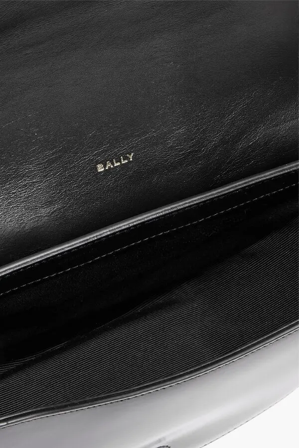 Bally Beckett Striped Leather Shoulder Bag