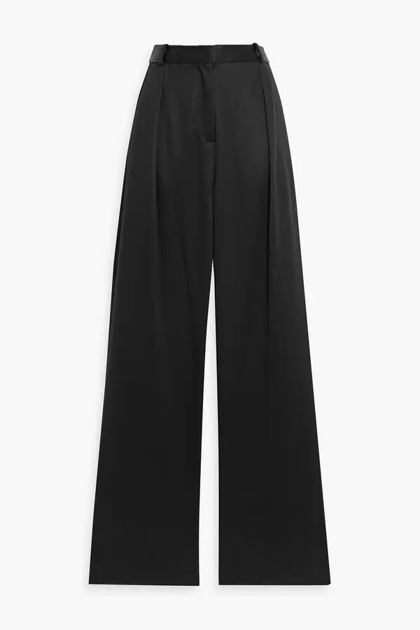 Loulou De Saison Garbo Woolblend Twill Straightleg Pants - Black