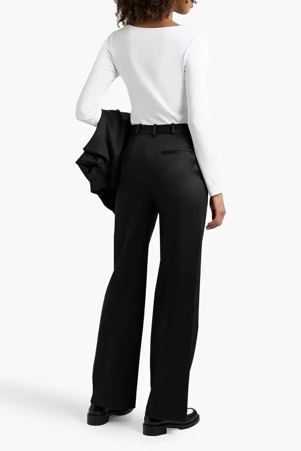 Loulou De Saison Garbo Wool-blend Twill Straight-leg Pants